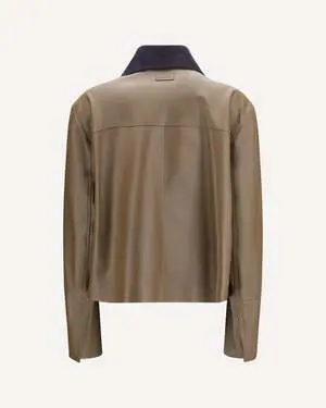 Loewe Cropped Nappa Leather Jacket