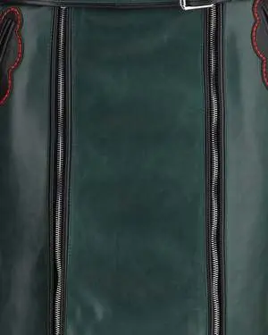 Marni Leather Skirt With Belt And Pockets