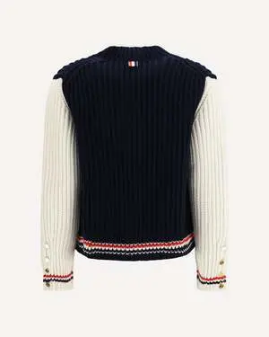 Thom Browne Bicolor Cashmere Cardigan
