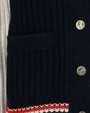 Thom Browne Bicolor Cashmere Cardigan