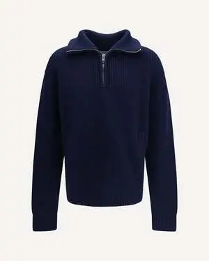 Balenciaga Ribbed Knit Zip Sweater Mae