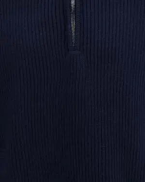 Balenciaga Ribbed Knit Zip Sweater Mae