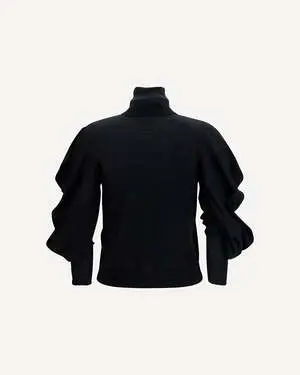 Blumarine High-neck Sweater With Flower Brooch Feale