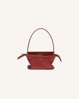 Loewe Whisker Glazed Calfskin Shoulder Bag - Red
