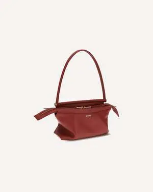 Loewe Whisker Glazed Calfskin Shoulder Bag - Red