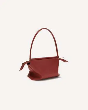 Loewe Whisker Glazed Calfskin Shoulder Bag - Red