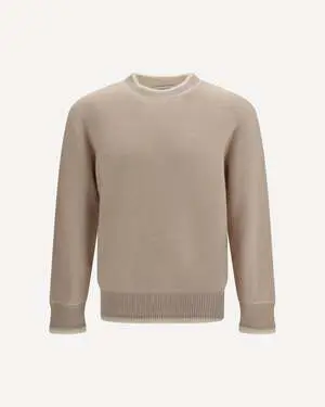 LANEUS Wool And Cashmere Crewneck Sweater