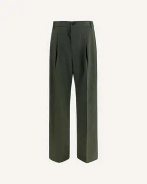 LANEUS Wide-leg Wool Pants