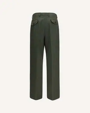 LANEUS Wide-leg Wool Pants
