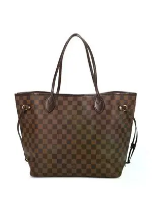 LOUIS VUITTON Neverfull Mm Damier Ebene Tote Bag - Brown