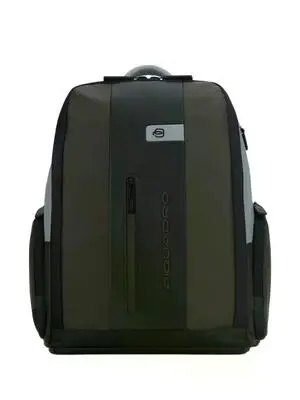 PIQUADRO Logo-print Leather Backpack