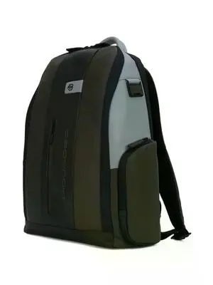 PIQUADRO Logo-print Leather Backpack