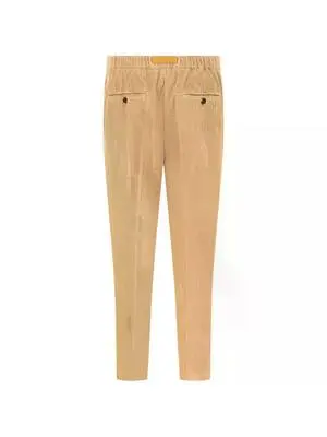 WHITE SAND Belted Corduroy Tapered Trousers