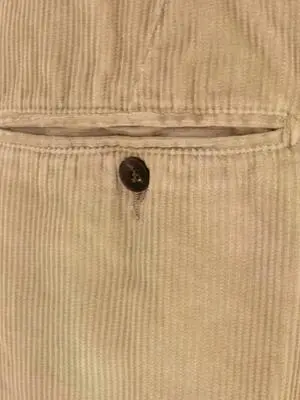 WHITE SAND Belted Corduroy Tapered Trousers