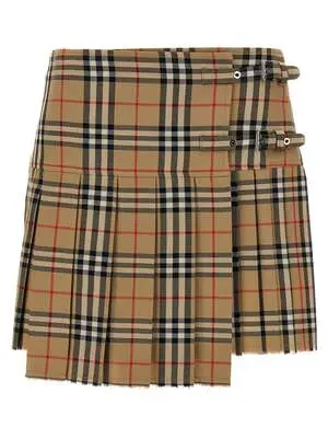 Burberry Kilt Skirt - Cream