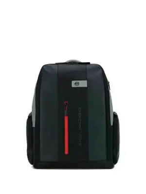 PIQUADRO Logo-print Leather Backpack - Green