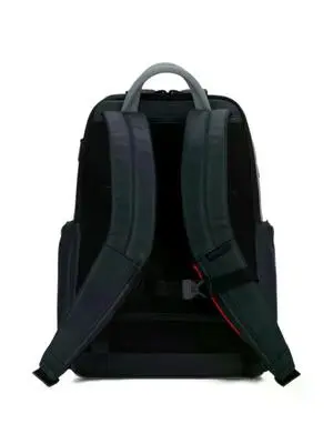 PIQUADRO Logo-print Leather Backpack