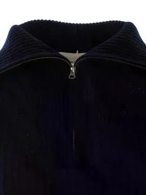 LISA YANG Rafferty Half-zip Striped Sweater