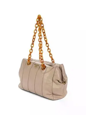 Prada Logo-plaque Panelled Shoulder Bag