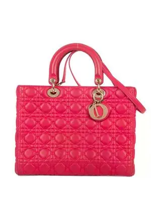Dior Large Lady Cannage Handbag - Pink