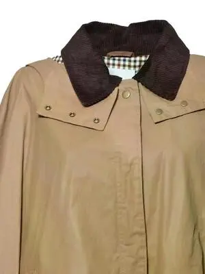 SOLOTRE Corduroy-collar Hooded Cape