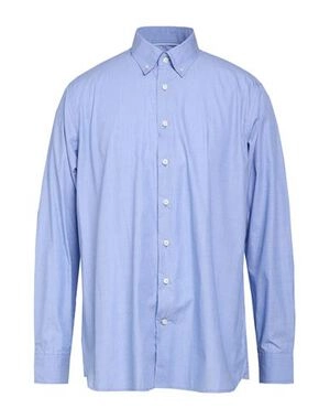 HACKETT  Man Shirt White Size L Cotton Blue