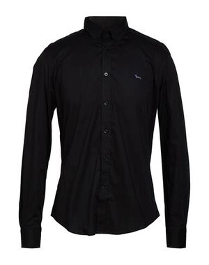 HARMONT & BLAINE Shirt Size Cotton, Elastane - Black
