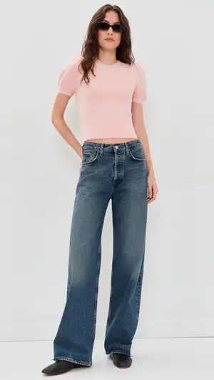 Alice + Olivia Ciara Puff Sleeve Sweater