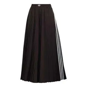 Adidas Plisse 3-stripes Track Pants Asia Sizing - Night Brown