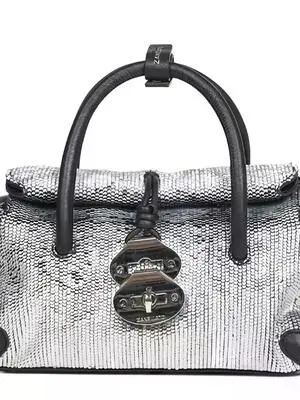 ZANELLATO Turn-lock Tote Bag - Silver