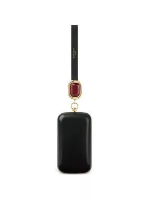 Givenchy Evening Clutch In Nappa Leather With Crystal Jewel - Black