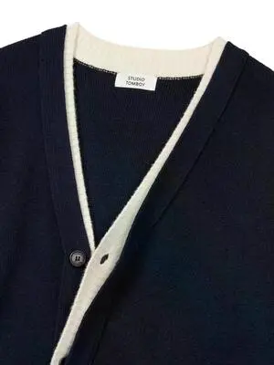 STUDIO TOMBOY Layered-style Cardigan - Blue