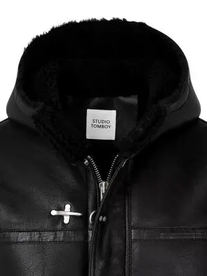 STUDIO TOMBOY Fleece-trim Hooded Jacket