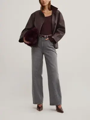 Witchery Scoop Neck Long Sleeve Top - Wine