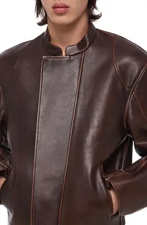 Helmut Lang Glossy Leather Moto Jacket