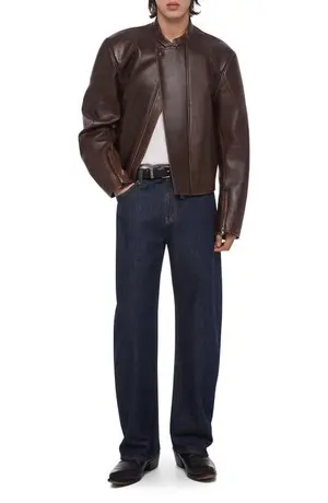 Helmut Lang Glossy Leather Moto Jacket