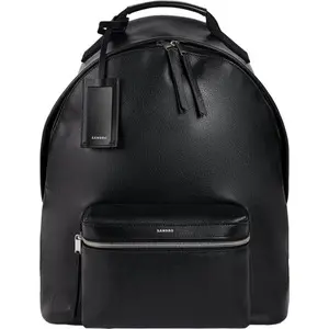 Sandro Reconstituted Leather Rucksack - Black