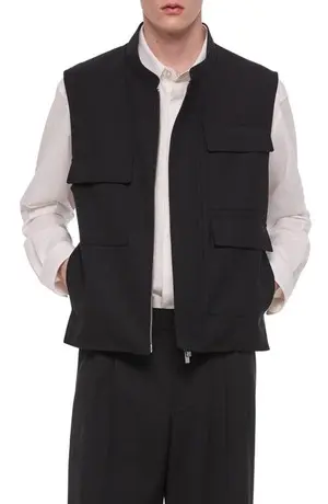 Helmut Lang Wool Utility Vest - Black