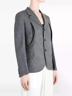 Comme Des Garçons Cut-out Wool Blazer