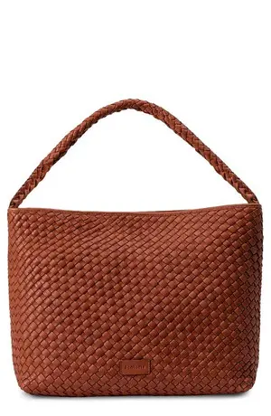 Écotorie San Antonio Woven Leather Hobo Bag - Brandy