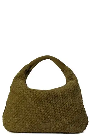 Écotorie San Angelo Woven Suede Hobo Bag - Olive