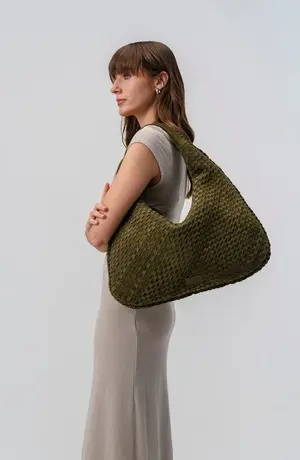 Écotorie San Angelo Woven Suede Hobo Bag