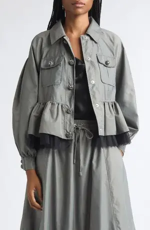 Cinq À Sept Margot Ruffle Hem Jacket