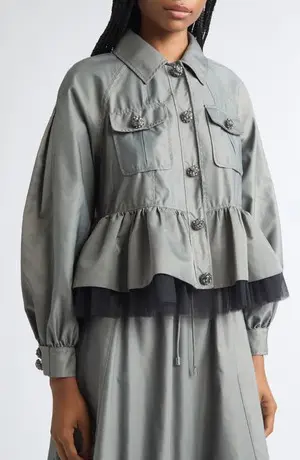 Cinq À Sept Margot Ruffle Hem Jacket