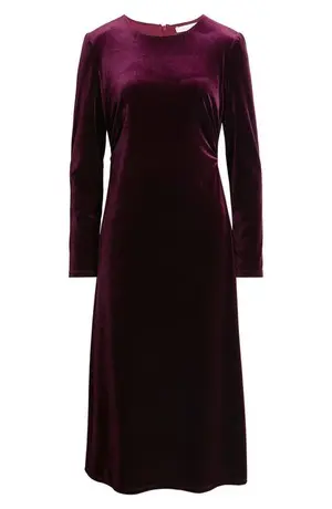 Julia Jordan Long Sleeve Velvet Midi Dress
