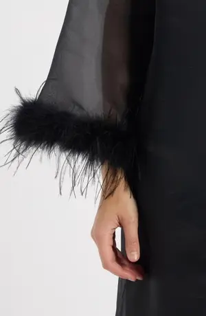Julia Jordan Feather Cuff Mini Shift Dress