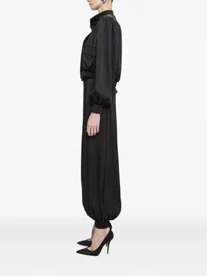 NISSA Oversized Cropped Viscose Jacket