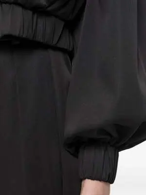 NISSA Oversized Cropped Viscose Jacket