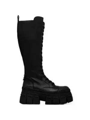 BUFFALO Gospher Lace-up Platform Boots - Black