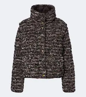 Moncler Poetique Sequined Bouclé Down Jacket